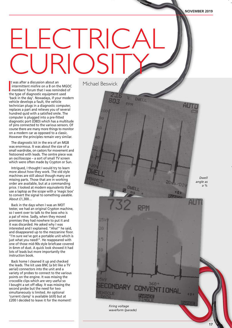 ELECTRICAL CURIOSITY | The MG Owners' Club